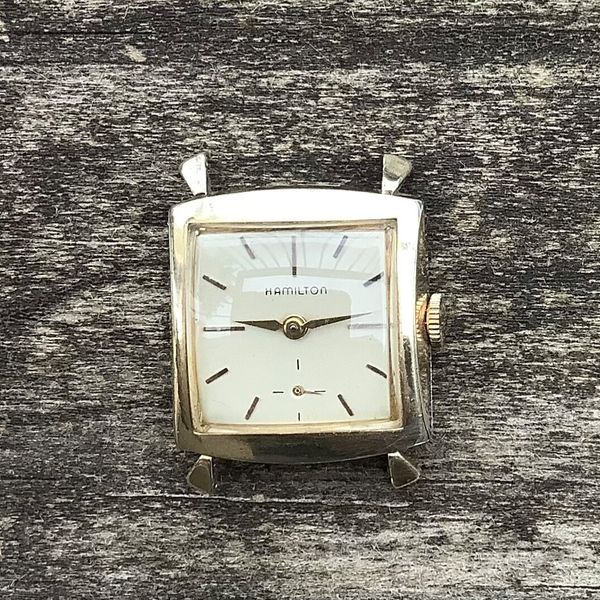 Vintage Hamilton Amherst 10k Gold Filled Sloped Square Menâ s Watch ...