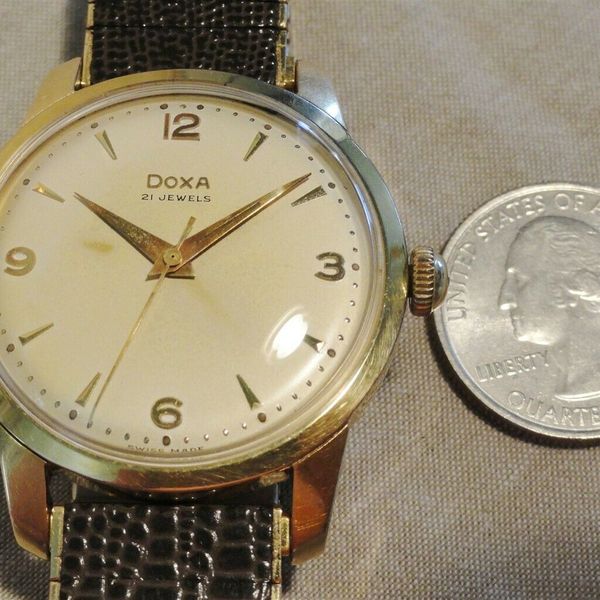 1958 Doxa Men's Dead Beat Seconds Watch - 21 Jewel Chezard 116 ...