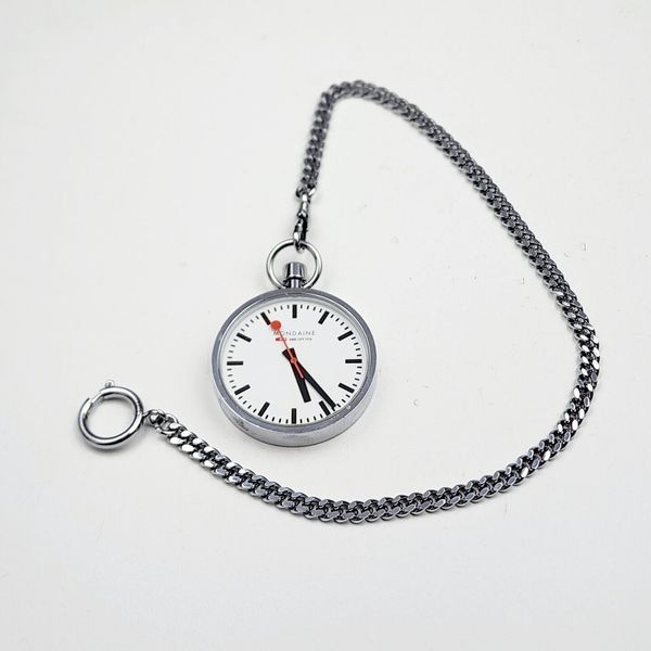 Men's OFFICIAL SWISS RAILWAY Pocket Watch MONDAINE SBB CFF FFS ...