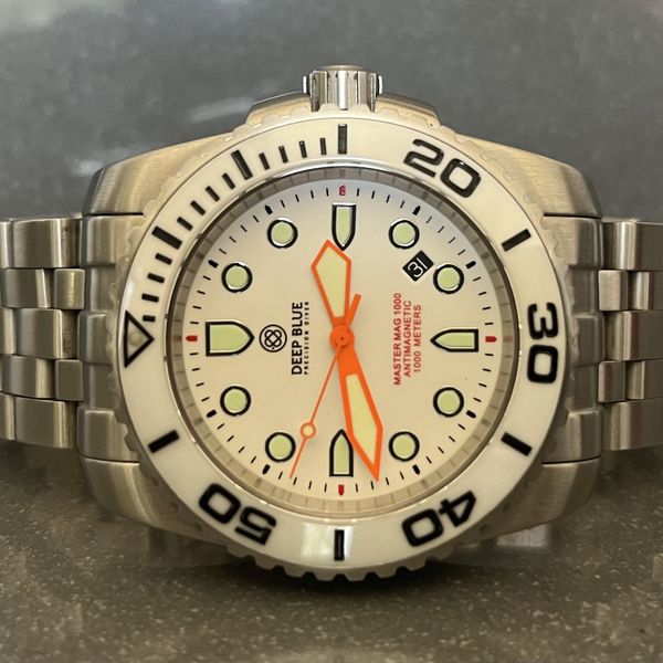 FS: Deep Blue Master Mag 1000 white dial | WatchCharts Marketplace