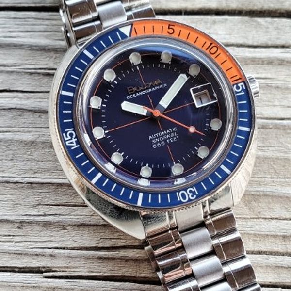 FS - Bulova Oceanographer 96B321 Orange/Blue | WatchCharts Marketplace