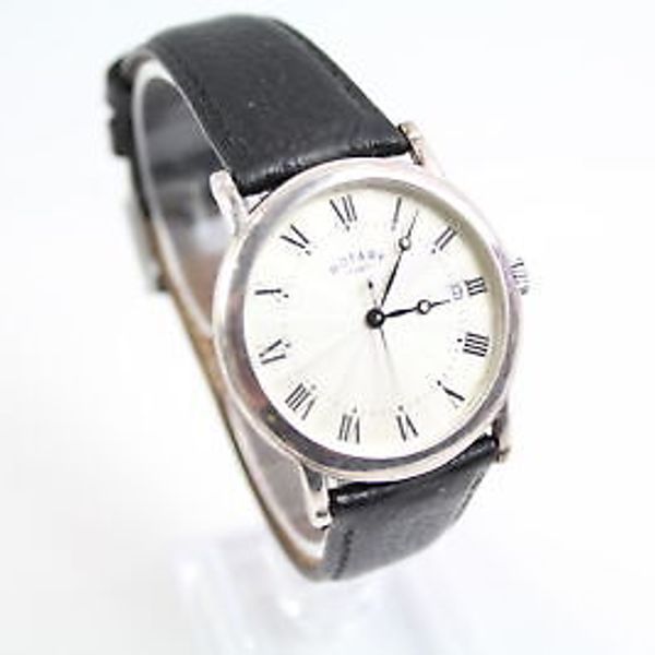 Mens Rotary 925 Silver Dress Watch Ref. 10352 Quartz Working ...