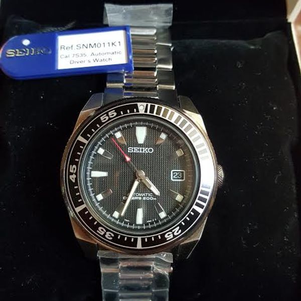 FS NOS Seiko black Samurai SNM011 with box and papers US820 ...