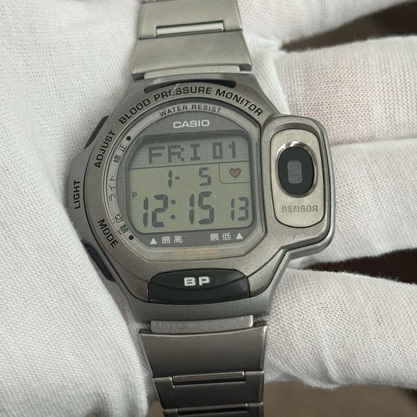 Vintage Casio BP-1B Blood Pressure Monitor Menâ s Digital Watch Module ...