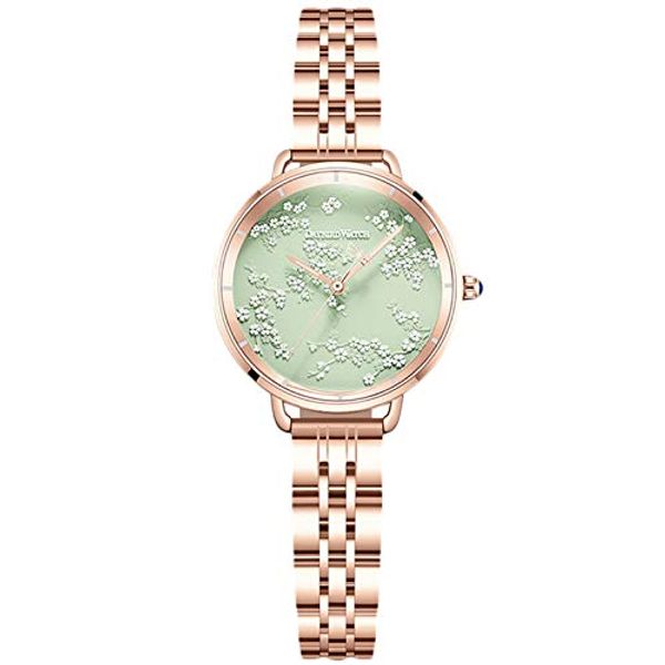 RORIOS watch watch watch ladies cherry blossom pattern dial cute life ...