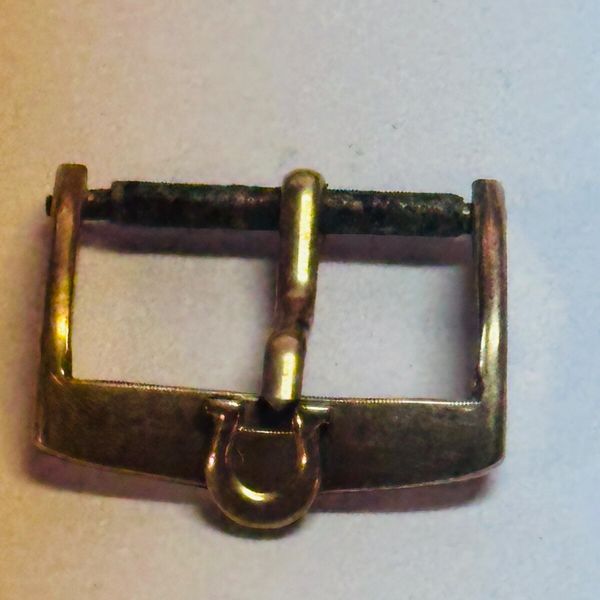 OMEGA 16MM STRAP BUCKLE, VINTAGE OEM ORIGINAL SIGNED, GOLD FILLED ...