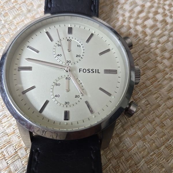 Fossil FS4865 Men's Watch Chronograph Brown Analog 48mm Quartz Leather ...