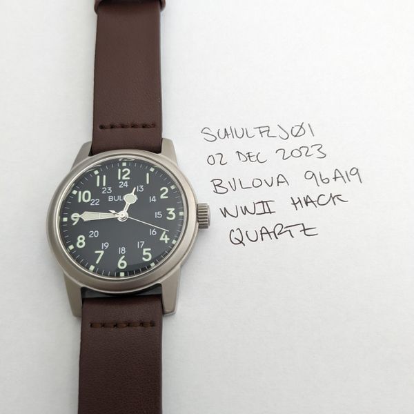 [Traded] Bulova 96A19 WW2 Limited Edition Hack | WatchCharts Marketplace