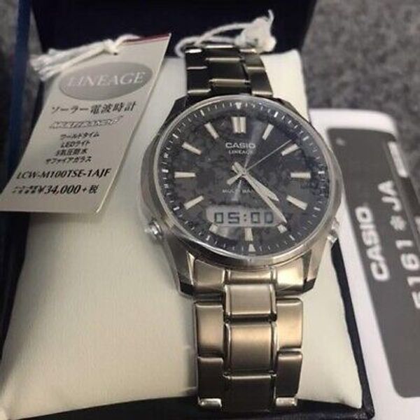 Casio Lineage Multiband 6 LCW-M100TSE-1AJF Solar Radio Wrist Watch Mens ...