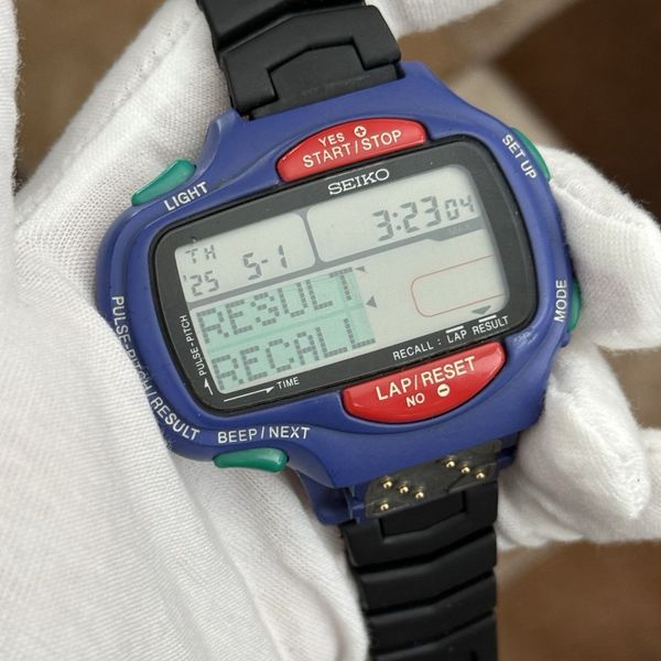 Vintage Seiko Pulse Graph PROA-4A10 Menâ s Digital Sports Watch JDM ...
