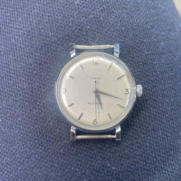 Timex Silver Dial Silver Tone Mens Vintage 1960s Automatic Self Wind ...