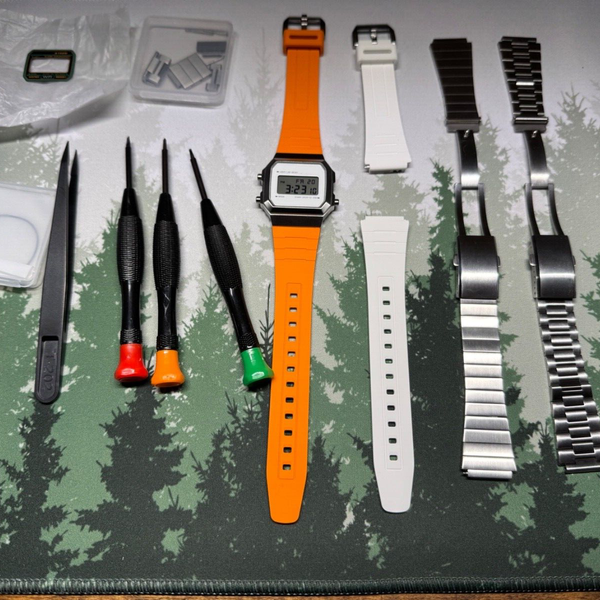 Casio A168 Digital Watch - Stainless Steel SKX MOD Bundle | WatchCharts ...