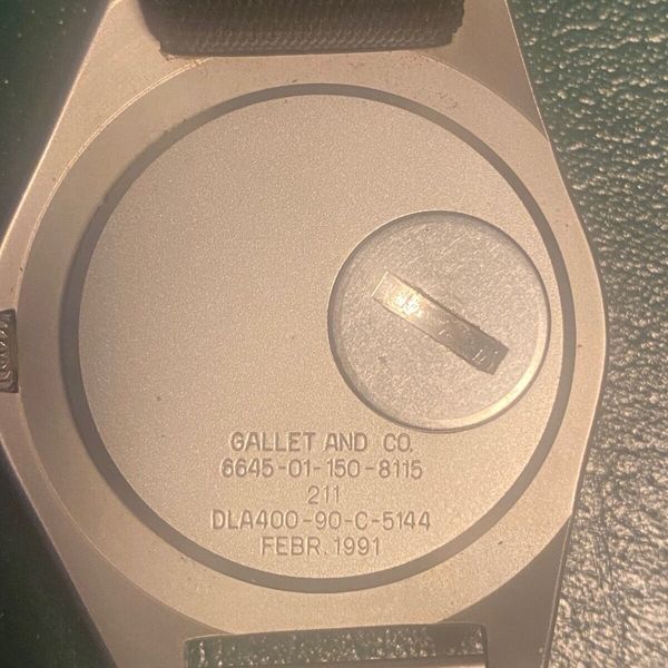 1991 Marathon watch- Gallet and Co. 6645-01-150-8115 | WatchCharts ...