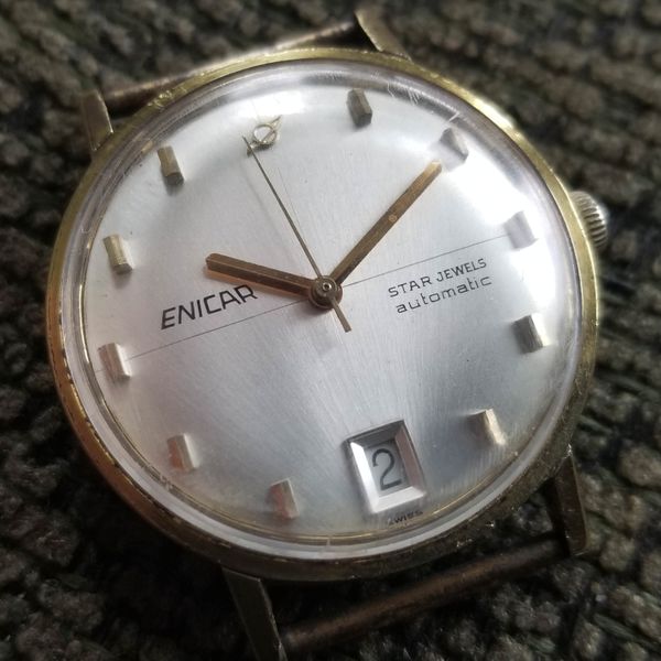 [WTS] 1960s(?) Enicar Ocean Pearl with crosshair dial, awesome caseback ...