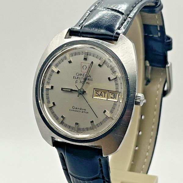 *NEW CRYSTAL Vintage Omega Geneve Chronometer, Electronic, w/ Day ...