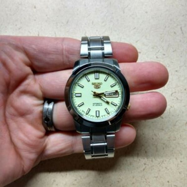 Seiko SNKK19J1 5 38MM Men's Automatic Stainless Steel Watch. Worn once ...