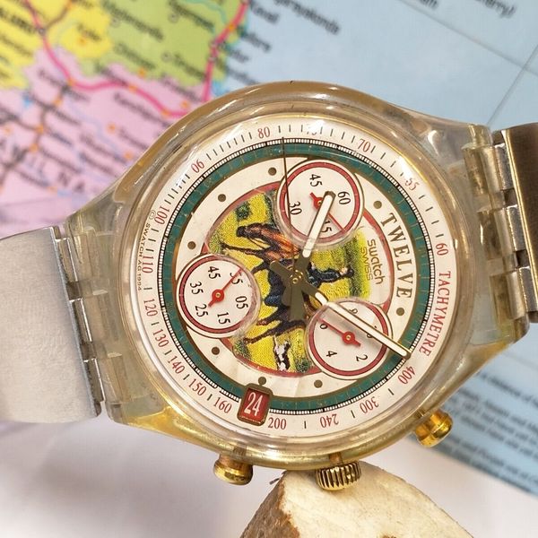 SWATCH CHRONOGRAPH QUARTZ MULTICOLOR DIAL AG-1994 SWISS MEN'S FULL ...