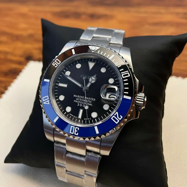 2021 Submariner Style Batman Diver Black Dial Custom Build Seiko Mod ...