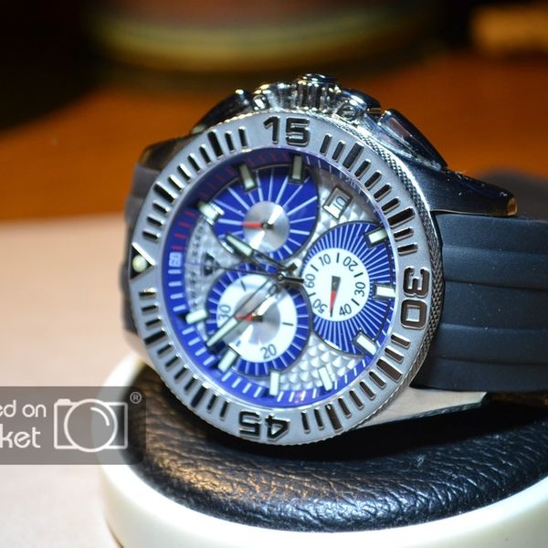 FS: Swiss Legend Chronograph Watch Incredible Blue Deco Design Amazing ...