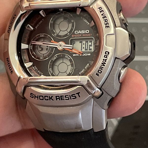 CASIO VINTAGE G-SHOCK G-511 Steel Bracelet black ~2003 new battery ...