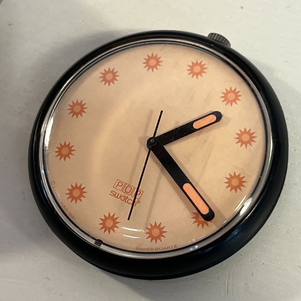 1991 POP SWATCH Sun Swiss Made Working Flower Dots Sun Pastel Vintage ...