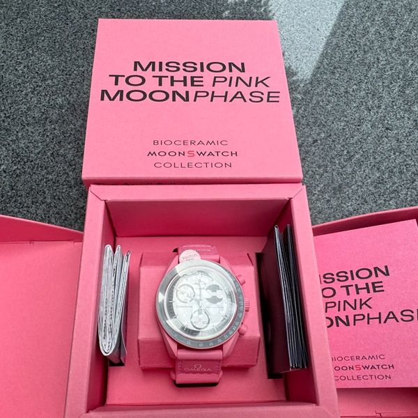 Omega x Swatch Mission to The Pink Moonphase | WatchCharts Marketplace