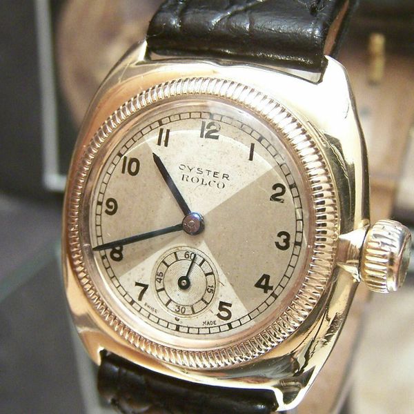 1929 ANTIQUE VINTAGE V RARE ROLEX ROLCO OYSTER QUATREFOIL DIAL FULLY ...