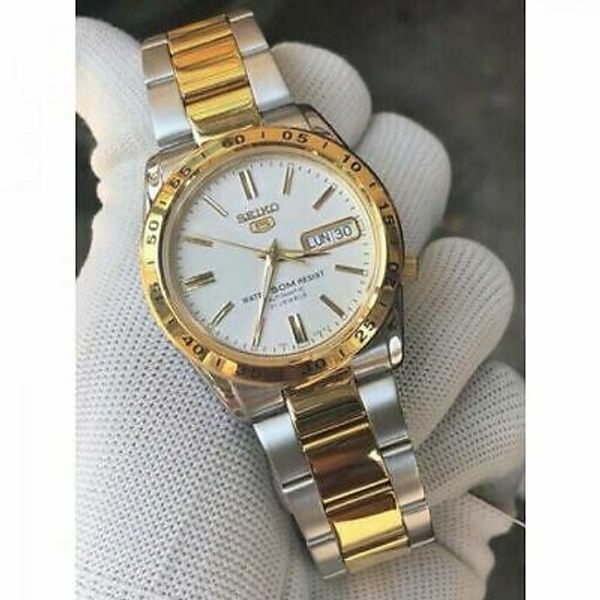 Seiko 5 SNKE04K1 Automatic Two Tone Stainless Steel Analog Men's Watch | WatchCharts Marketplace