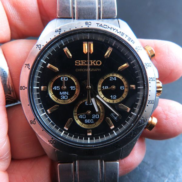 8763 Japan Seiko Chronograph Quartz Men Watch | WatchCharts Marketplace