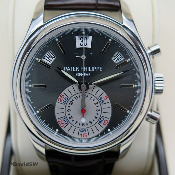 FS: Patek Philippe 5960P-001 PLATINUM-ANNUAL CALENDAR CHRONOGRAPH- GRAY ...