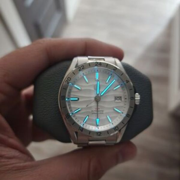 SAN MARTIN SN0129-G GMT Automatic Desert Texture / Silver Dial 39mm ...