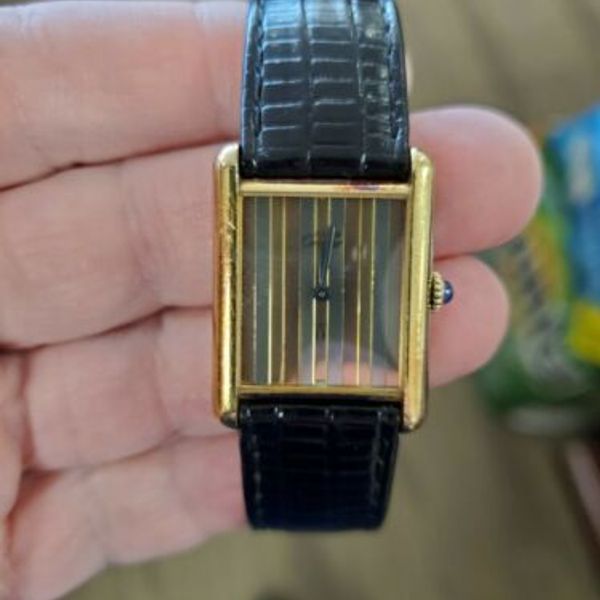 CARTIER MUST DE LADIES Tank VERMEIL TRI COLOR GOLD WATCH | WatchCharts ...