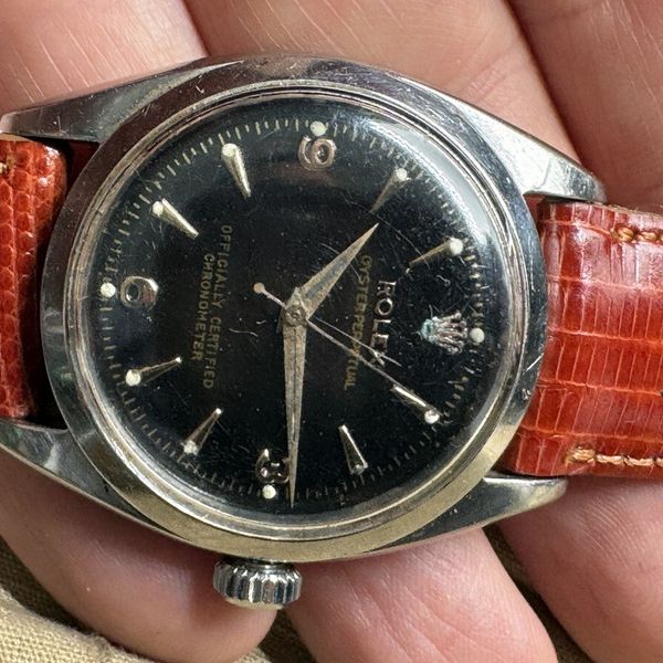 1954 ROLEX 6580 OYSTER PERPETUAL cal. 1030 BUTTERFLY AUTOMATIC BLACK ...