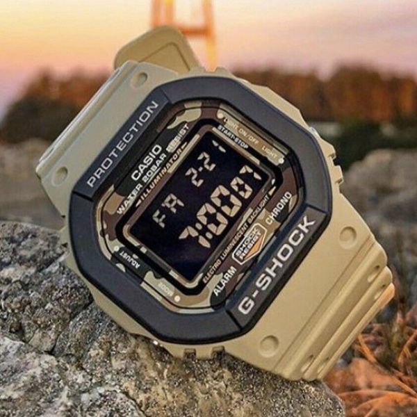 Casio G-Shock Digital Resin Tan/Black/Camo Watch DW5610SUS-5 No Black ...