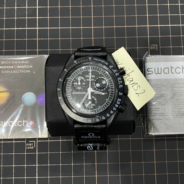 Swatch Moonswatch Mission To The Moonphase - Full Moon ( Black ...