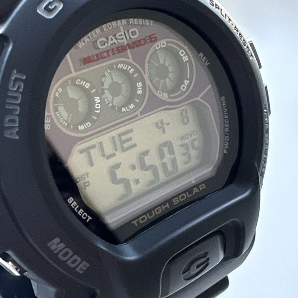 Casio G-Shock Men's Tough Solar Atomic Black Resin Band 50mm Watch ...