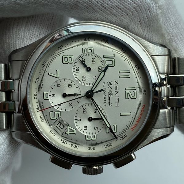 FS:Zenith Class Sport El Primero Chronograph Date Silver Dial 03.0510. ...