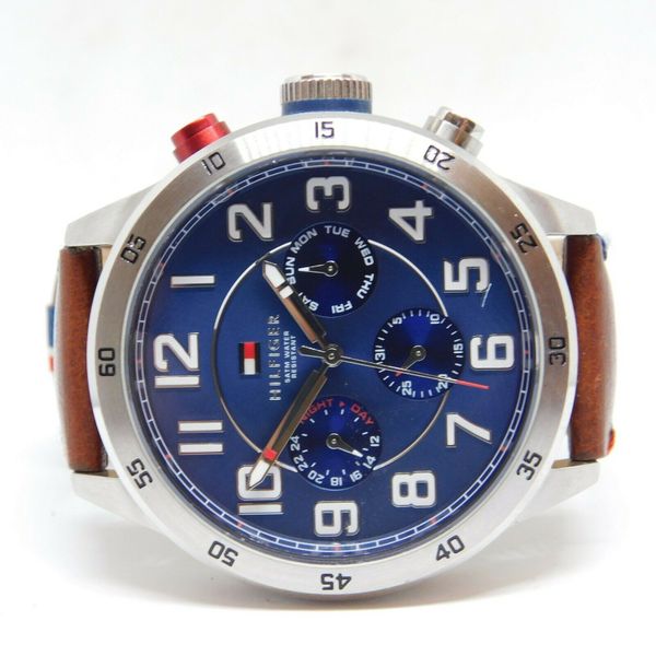 Tommy Hilfiger TH.248.1.14.1685 Genuine Leather Quartz Analog Men's ...