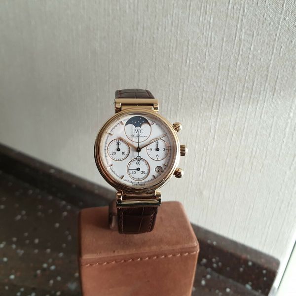 IWC Da Vinci, ref. 3735, 18k gold, chronograph, moonphase, quartz ...