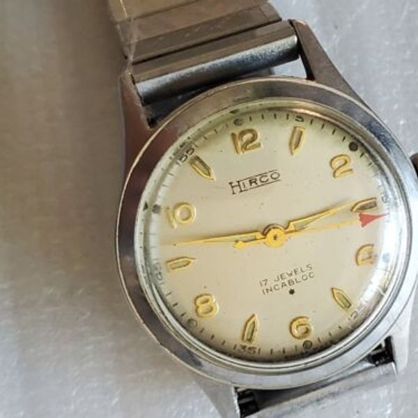 Vintage Hirco A.Hirsch 17J Military Style Watch Hand-Wind Running Good ...