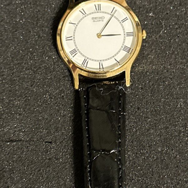 Rare Vintage Seiko Men's Watch V700-8A10 Gold Overlay 24mm Japan ...