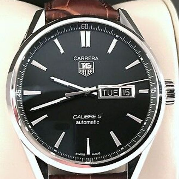Tag Heuer Carrera Calibre 5 Mens Watch Automatic Day Date Model WAR201A-0 | WatchCharts
