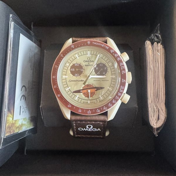 OMEGA X Swatch Mission to Saturn Speedmaster Champagne Men's Watch ...