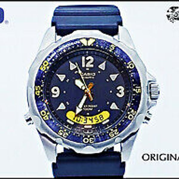 Vintage Casio Diver ad-520. qw.388. japan. wr.100m Ana/Digi. año.1989 ...