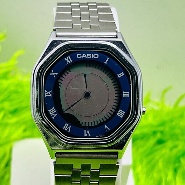 Vintage Casio 104 AN-100 ROMAN DIAL Digital Quartz Men's Wristwatch ...