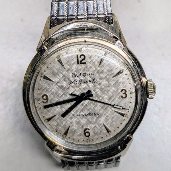 Vintage 1958 Bulova 23 Jewel Self-winding Fancy Lug 14K White Gold ...