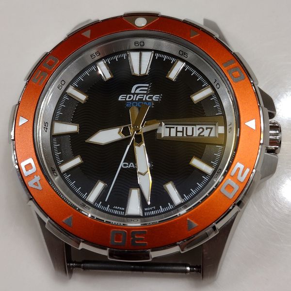 [$100 USD] Casio EFM-100. Orange bezel. | WatchCharts