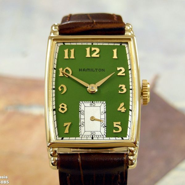 1949 Vintage HAMILTON MYRON, Stunning GREEN Dial, Serviced, 1 Year ...