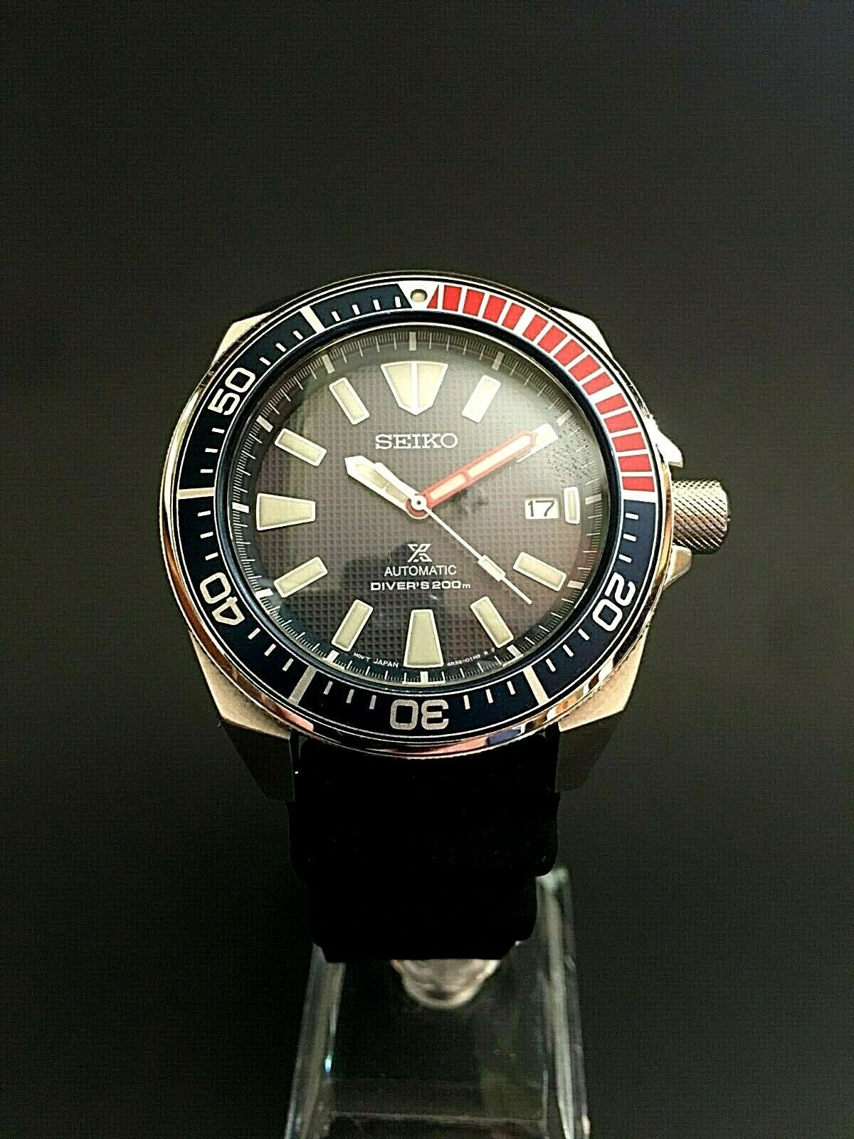 Seiko SRPB53 "Samurai" Professionally Modified Pepsi Bezel Watch ...