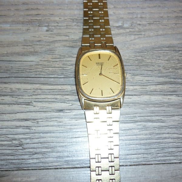 VINTAGE SEIKO QUARTZ WATCH THIN GOLD-TONE MENS | WatchCharts Marketplace